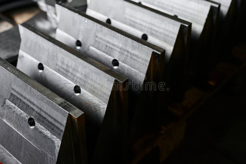 Processed Metal Plates with Ground Edges in Warehouse Stock Photo ...