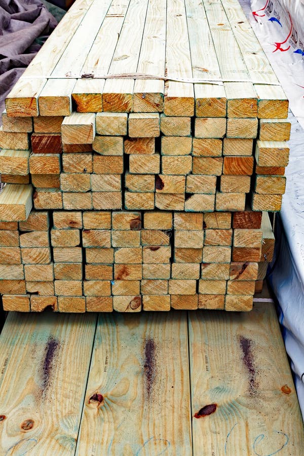 Processed Timber Beams stock photo. Image of long, treated - 101782730