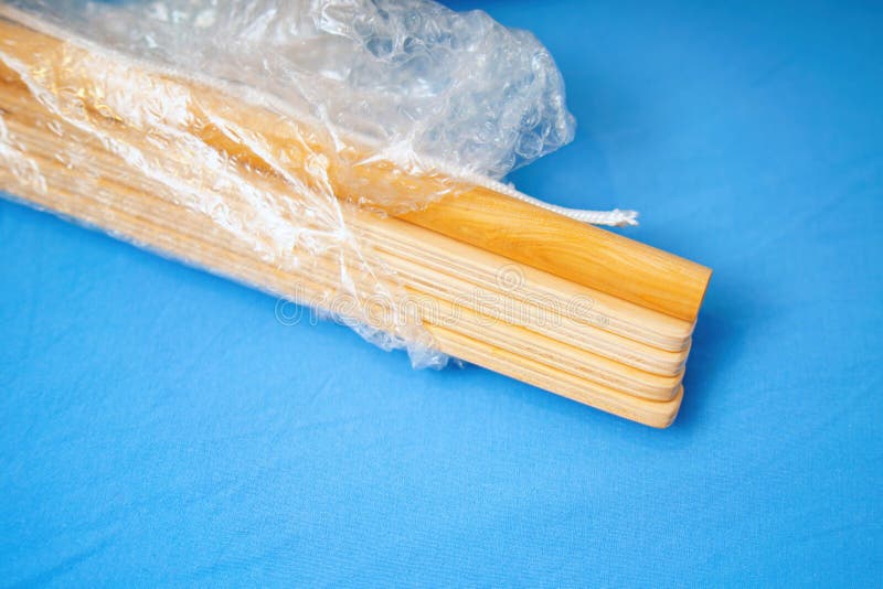 Processed Wooden Parts Wrapped in Bubble Wrap, Ready for Shipping ...