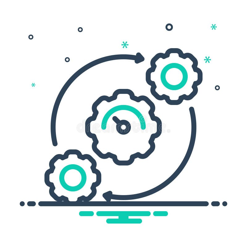 Mix Icon for Processes, Procedure and Implement Stock Vector ...