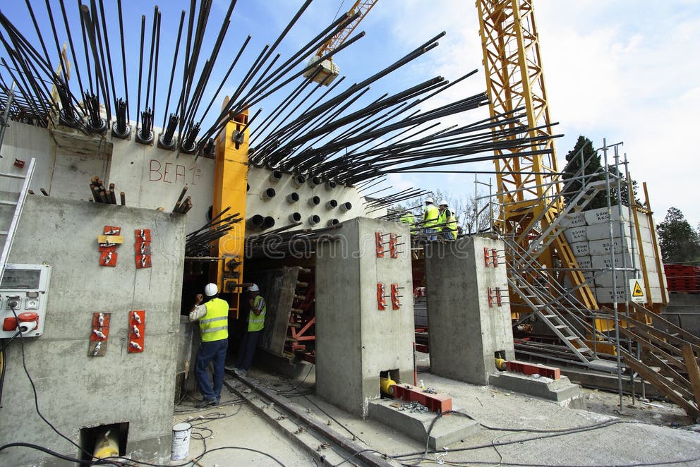 Processes Scene of Civil Engineering Construction Stock Photo - Image ...