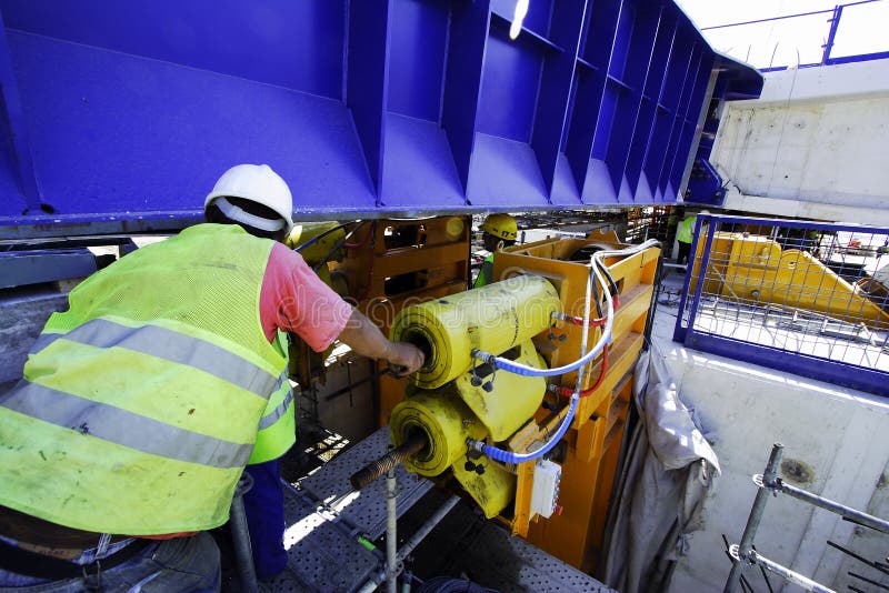 Processes Scene of Civil Engineering Construction Stock Image - Image ...