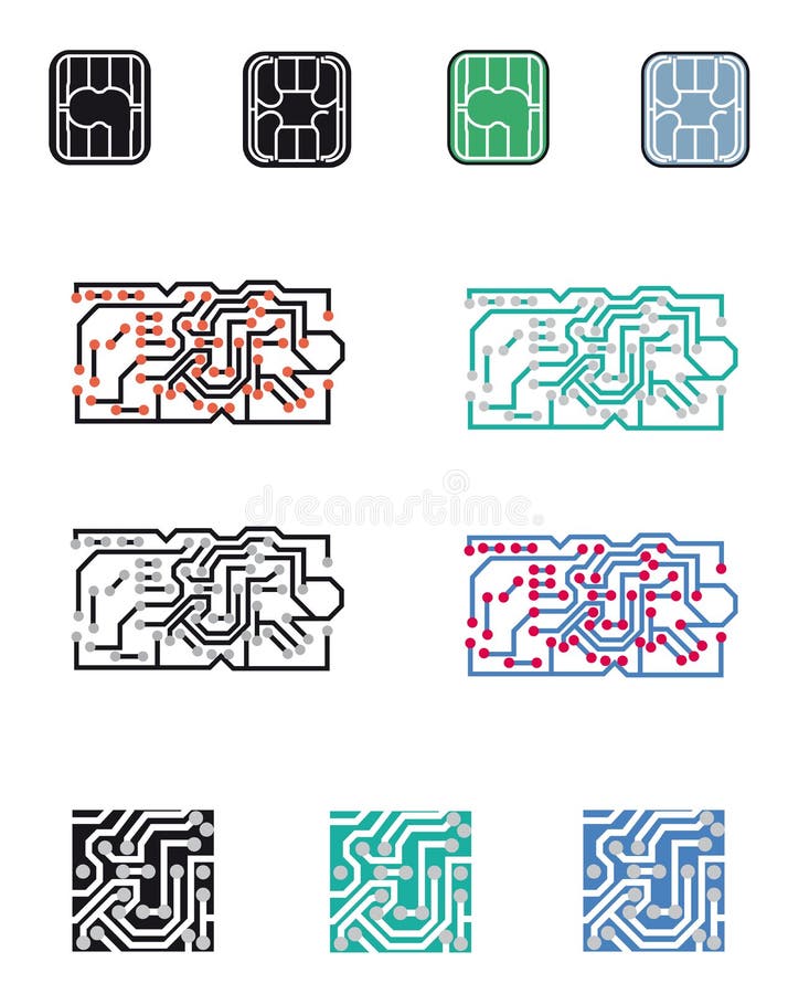 Processeur de logo de puce illustration de vecteur. Illustration du ...