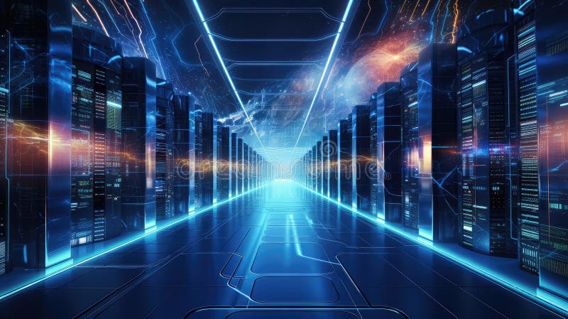 Processing Big Data Background Stock Illustration - Illustration of ...