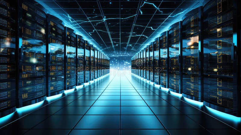 Processing big data world stock illustration. Illustration of ...