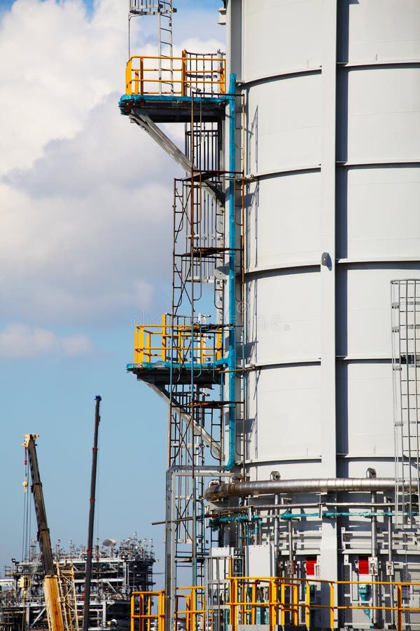 Processing Column for Offshore Platform Stock Photo - Image of column ...