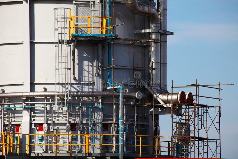 Processing Column for Offshore Platform Stock Photo - Image of steel ...