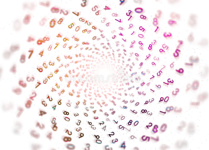 Processing Concept - Digital - Numbers in Circle - Purple Digits Stock ...