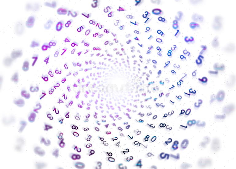 Processing Concept - Numbers in Circle - Purple Digits Stock Photo ...