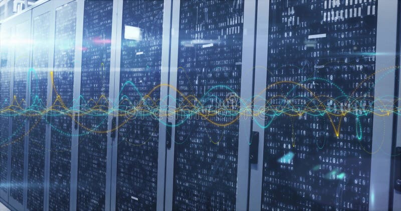 Processing Data Animation Over Servers in High-tech Data Center Environment Stock Video - Video ...