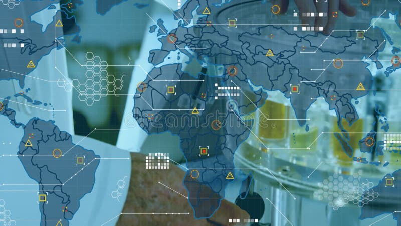 Processing Data Animation Over World Map in Laboratory Setting with ...