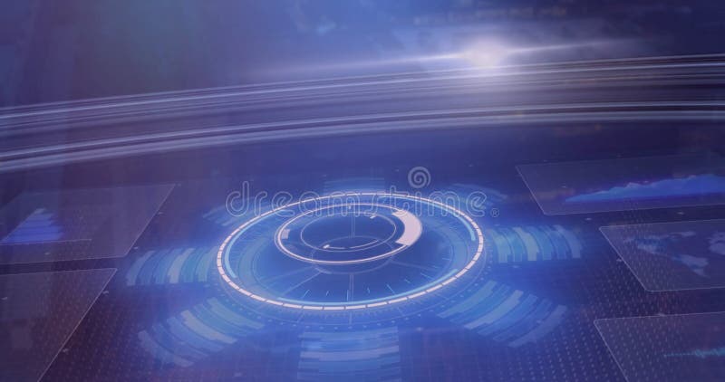 Processing Data With Circular Interface And Graphs In Futuristic