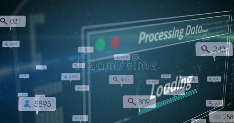 Processing Data and Loading Animation Over Digital Interface with ...