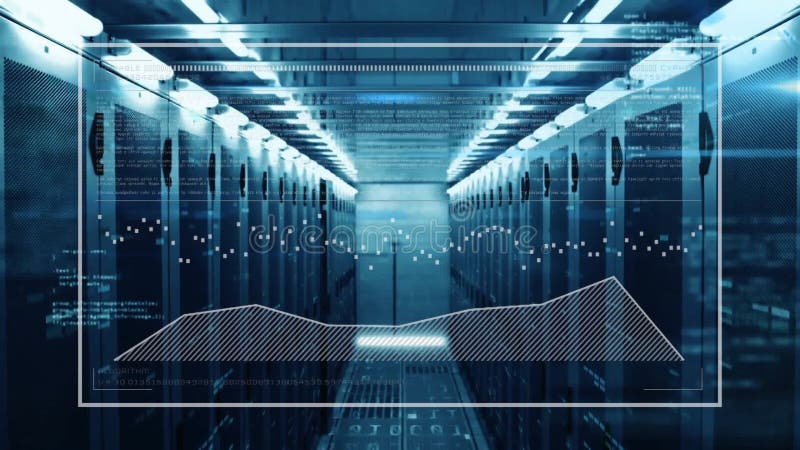 Processing Data Over Server Racks in Data Center, Animation Showing Flow Stock Video - Video of ...