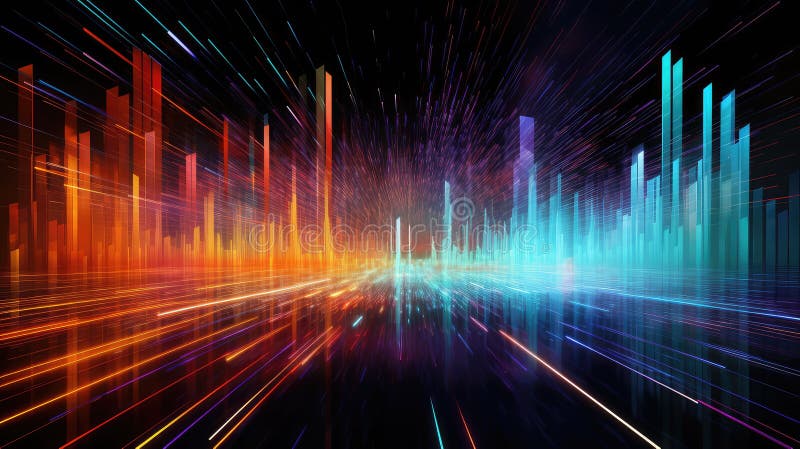 Processing Data Streams Stock Illustration Illustration Of