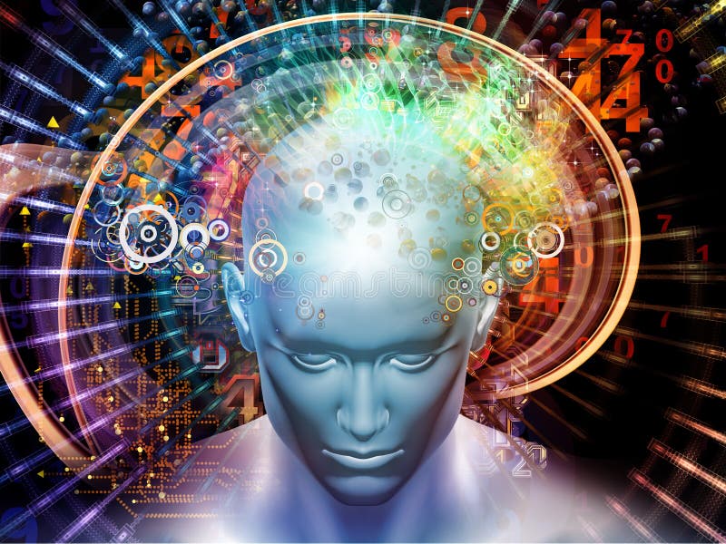 Processing Digital Thoughts Stock Illustration - Illustration of code ...