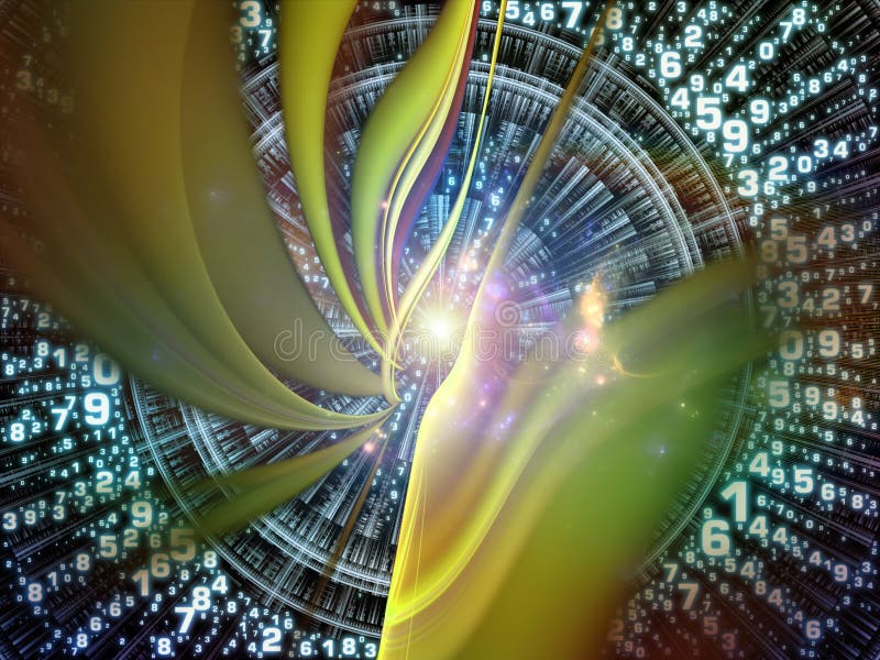 Processing Digital World stock illustration. Illustration of computer ...