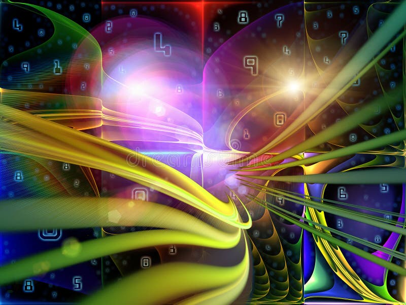 Processing Digital World stock illustration. Illustration of futuristic ...