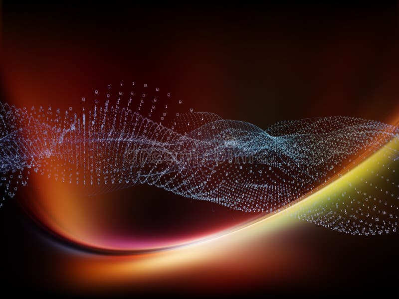 Processing Digital World stock illustration. Illustration of futuristic ...