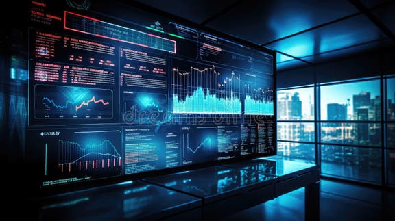 Processing Financial Data Center Stock Illustration - Illustration of ...