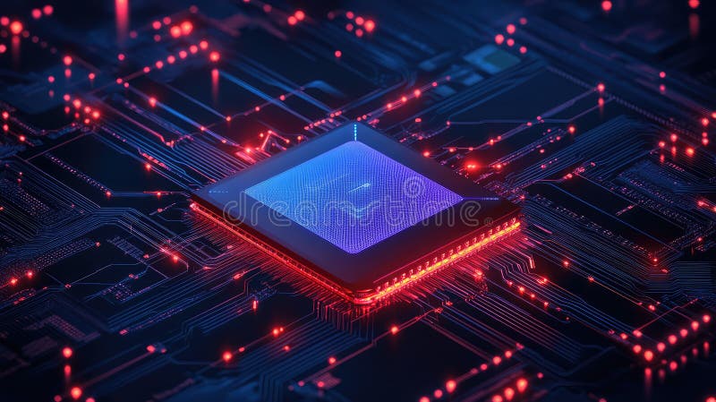 Edge Computing Module Illustration Processing Connectivity Stock ...