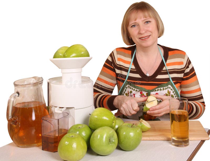 Woman making fruit juice stock photo. Image of glass - 16644108