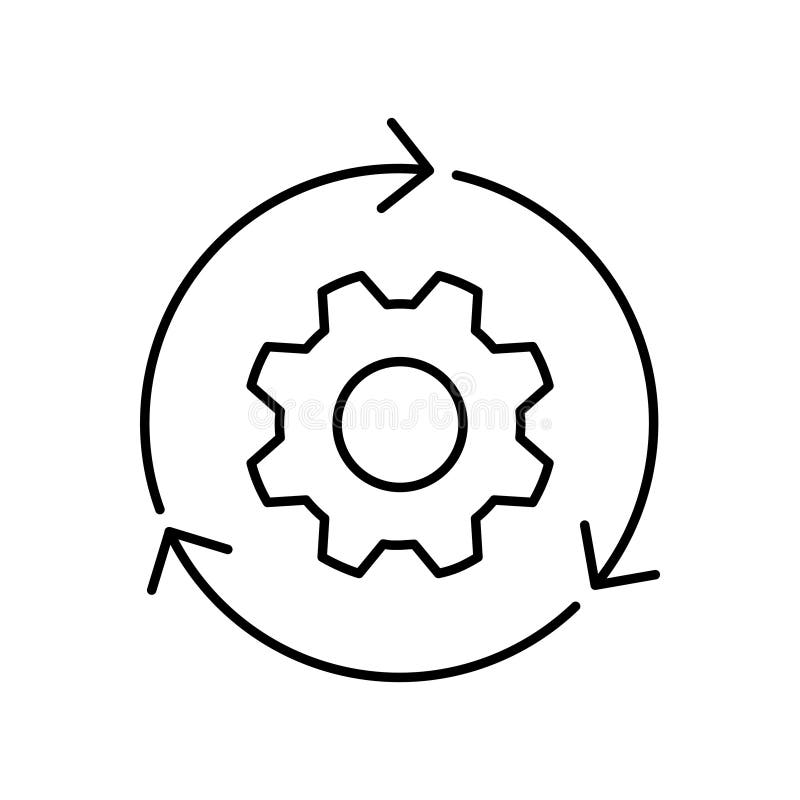 Processing Icon, Vector Illustration Stock Vector - Illustration of ...