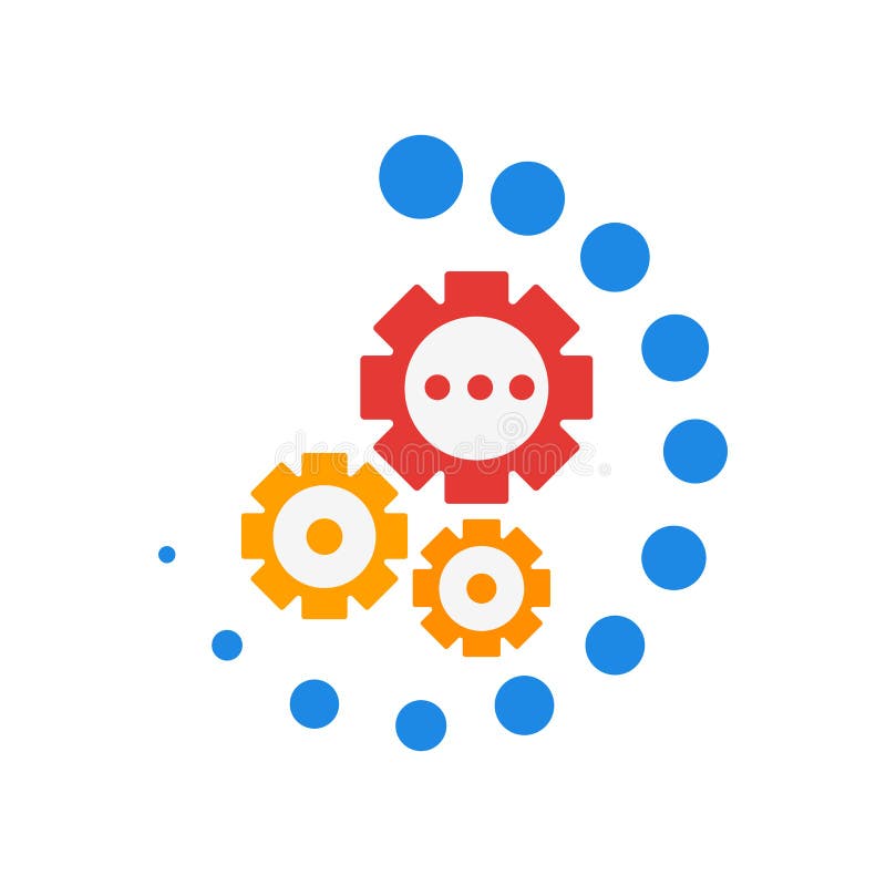 Processing Icon Vector Sign and Symbol Isolated on White Background ...