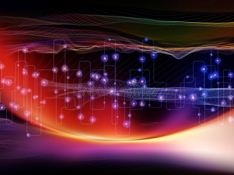 Processing Light Wave stock illustration. Illustration of motion ...