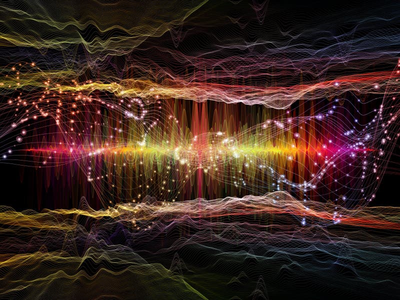 Processing Light Wave stock illustration. Illustration of radiance ...