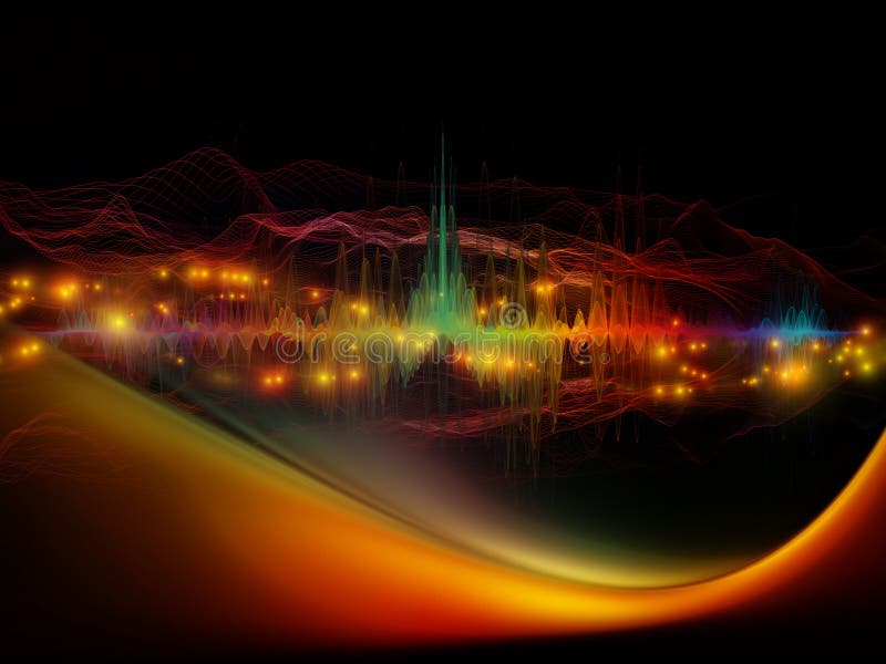 Processing Light Wave stock illustration. Illustration of dimensional ...