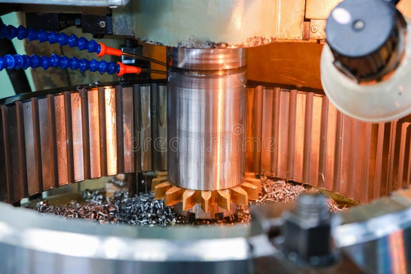 Processing of Metal Parts on the Machine. Heavy Industry Stock Image ...