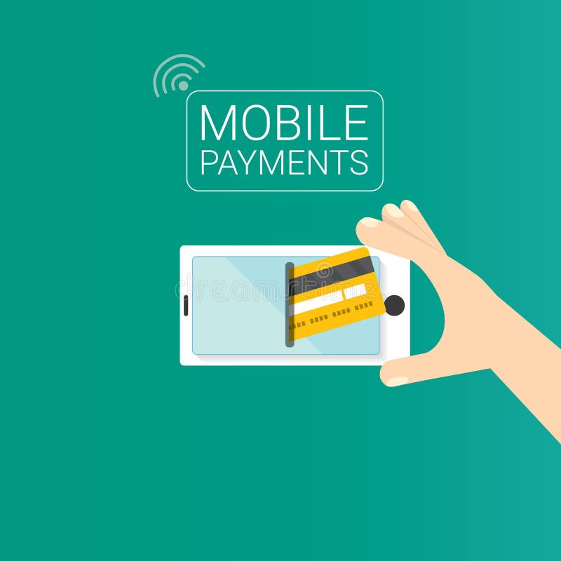 Processing of Mobile Payments Stock Vector - Illustration of flat ...