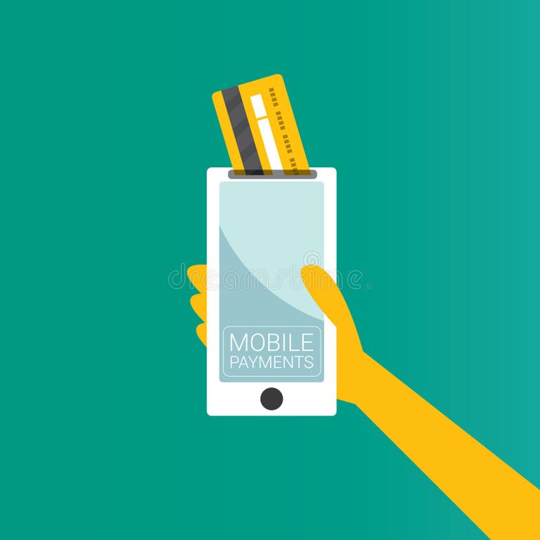 Processing of Mobile Payments Stock Vector - Illustration of access ...