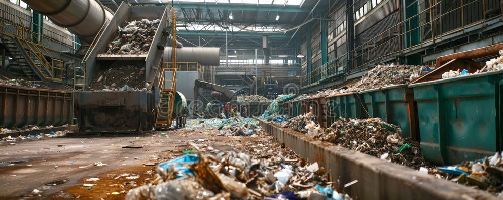 A Processing Plant for Organic Waste, with Large Composting Machines ...