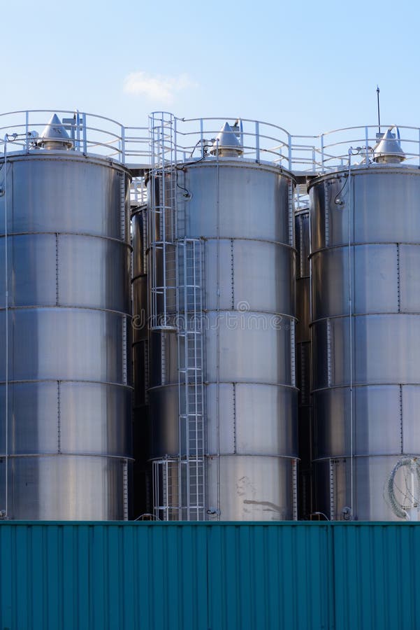 Processing Plant with a Tank Stock Image - Image of steel ...