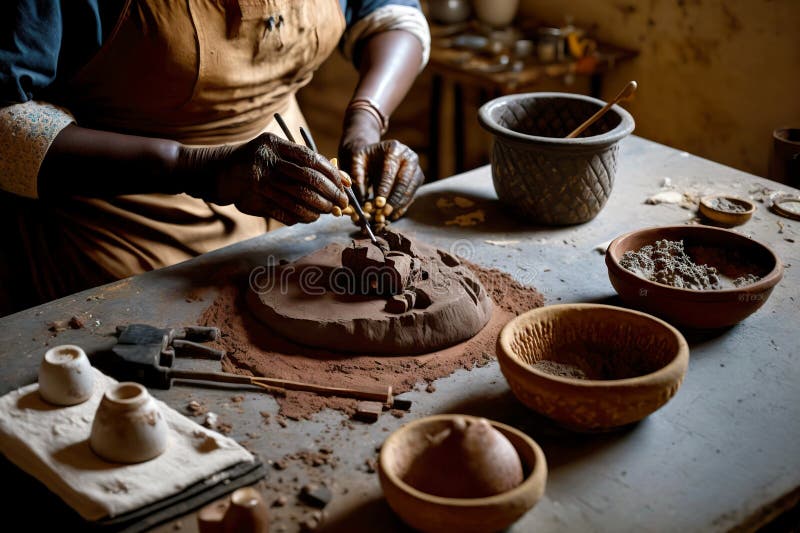 Processing of Raw Clay on Table for Making Clay Products Stock ... Processing of Raw Clay on Table for Making Clay Products Stock ...