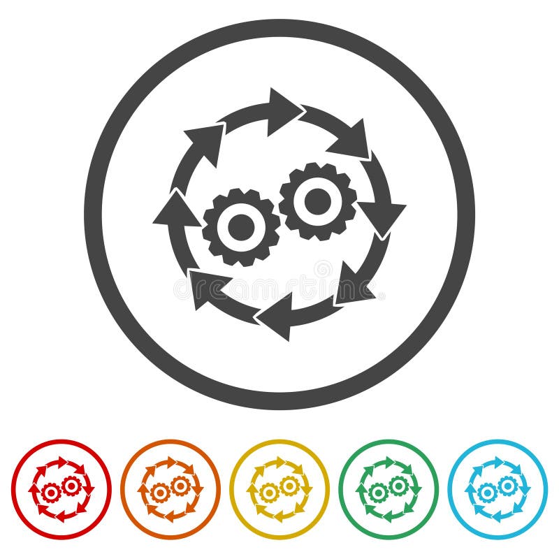 Processing Ring Icon Isolated on White Background Stock Vector ...
