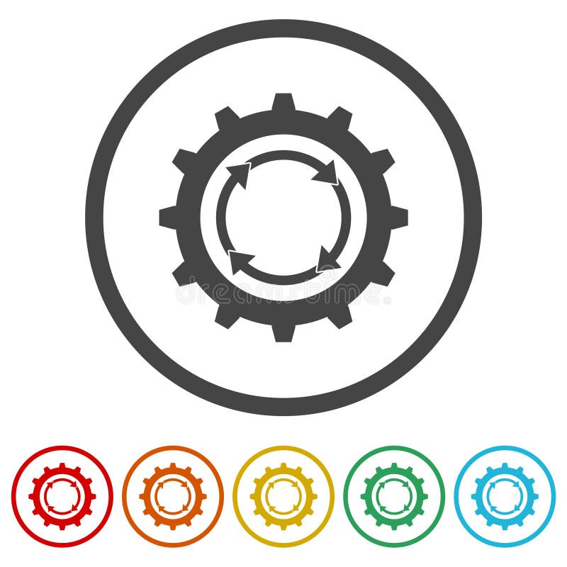 Processing Ring Icon Isolated on White Background Stock Vector ...