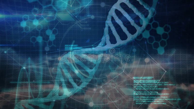 Processing Scientific Data Animation Of Dna Strand With Binary Coding