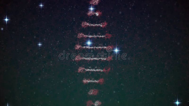 Processing Scientific Data Animation, Dna Strand Glowing with Stars in ...