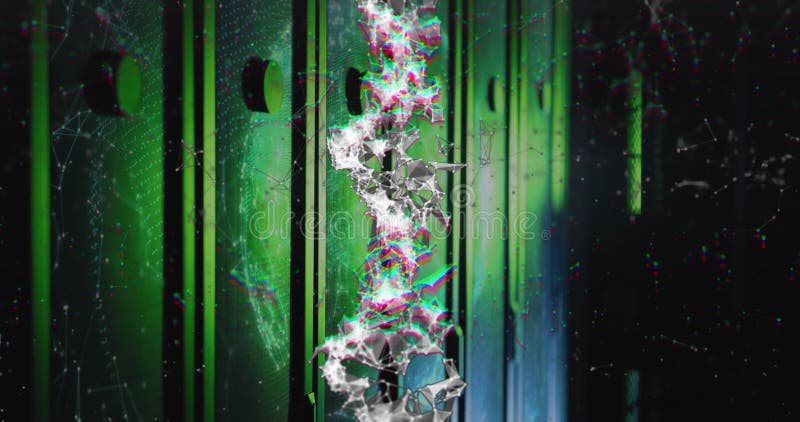 Processing Scientific Data Dna Strand And Binary Coding In Animation Stock Footage Video Of