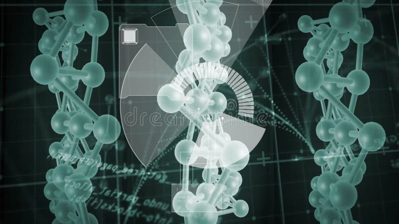 Processing Scientific Data Dna Strand And Binary Coding Animation In School Setting Stock Video