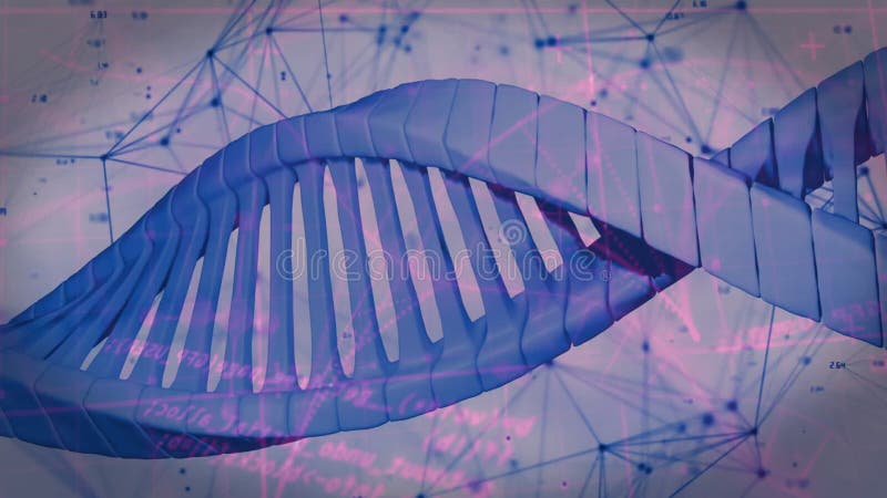 Processing Scientific Data Dna Strand And Binary Coding Animation In School Setting Stock