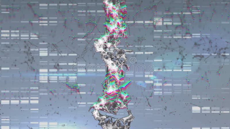 Processing Scientific Data Dna Strand And Binary Coding Animation Stock Footage Video Of