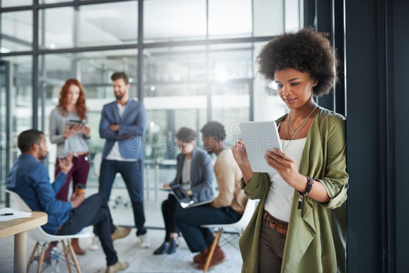 Processing Some Innovative Ideas. a Young Creative Working on a Digital ...