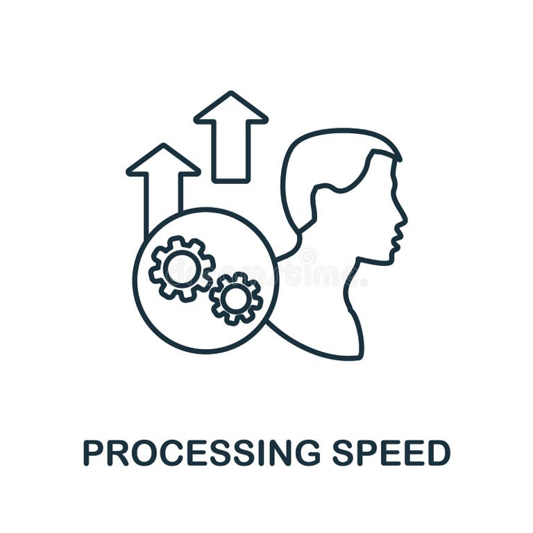 Processing Speed Icon. Line Element from Cognitive Skills Collection ...