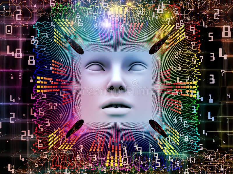 Processing Super Human AI stock illustration. Illustration of ...