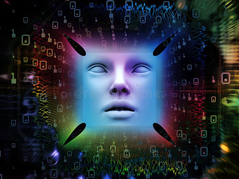 Processing Super Human AI stock illustration. Illustration of ...