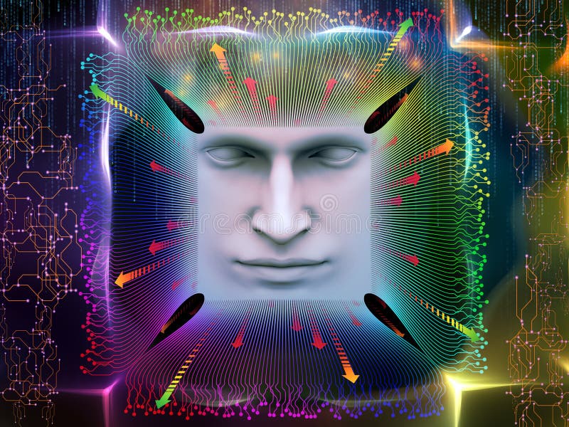 Processing Super Human AI stock illustration. Illustration of human ...